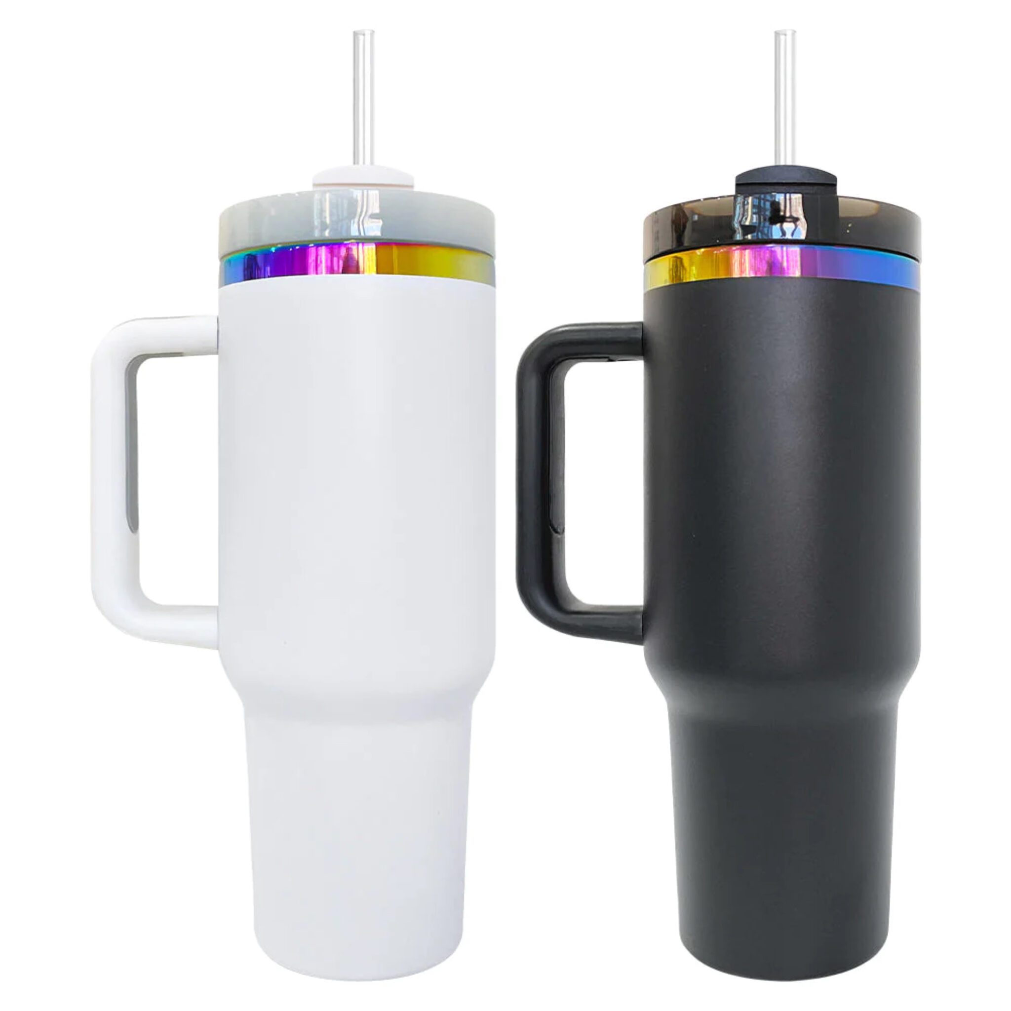 30oz Tumbler with Handle 2.0 RAINBOWS - CestCreative