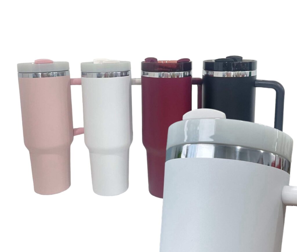 40oz Tumbler with Handle 2.0 CHROME - CestCreative